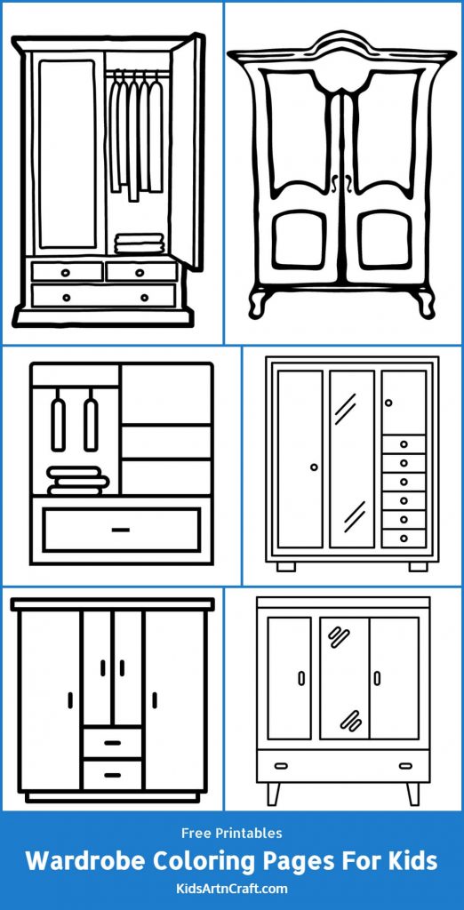 Wardrobe Coloring Pages For Kids – Free Printables - Kids Art & Craft