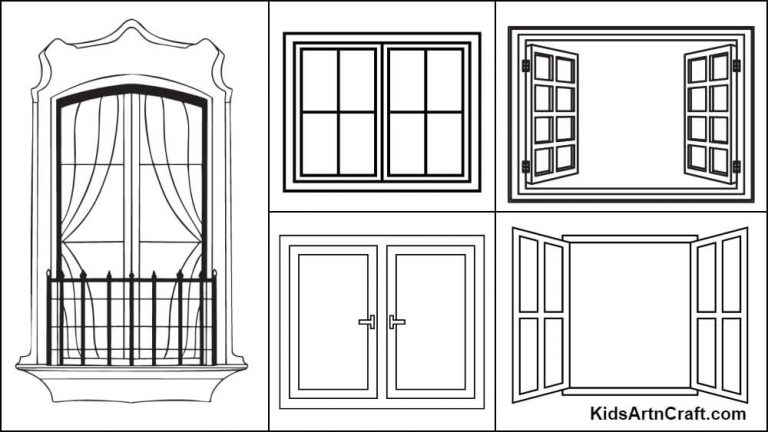 Window Coloring Pages For Kids – Free Printables - Kids Art & Craft