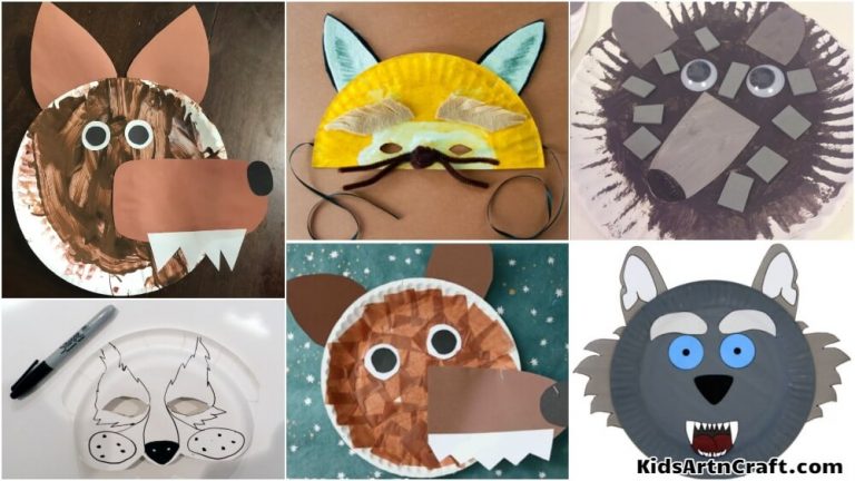 Wolf Paper Plate Crafts for Kids - Kids Art & Craft