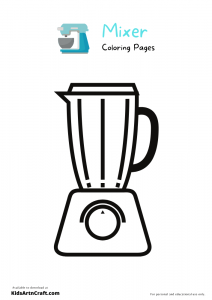 Mixer Coloring Pages For Kids-Free Printable - Kids Art & Craft