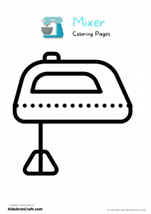 Mixer Coloring Pages For Kids-Free Printable - Kids Art & Craft