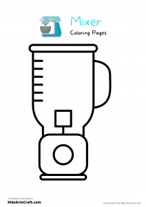 Mixer Coloring Pages For Kids-Free Printable - Kids Art & Craft