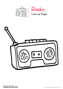 Radio Coloring Pages For Kids-Free Printable - Kids Art & Craft