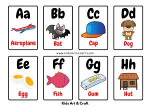 A to Z Alphabet Flashcards for Preschoolers - Kids Art & Craft