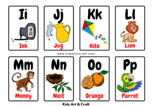 A to Z Alphabet Flashcards for Preschoolers - Kids Art & Craft
