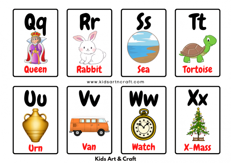 A to Z Alphabet Flashcards for Preschoolers - Kids Art & Craft
