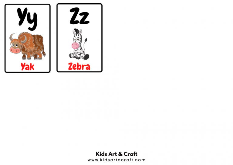 A to Z Alphabet Flashcards for Preschoolers - Kids Art & Craft