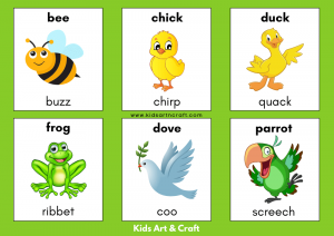 Animal Sounds Flashcards – Download FREE Printable - Kids Art & Craft