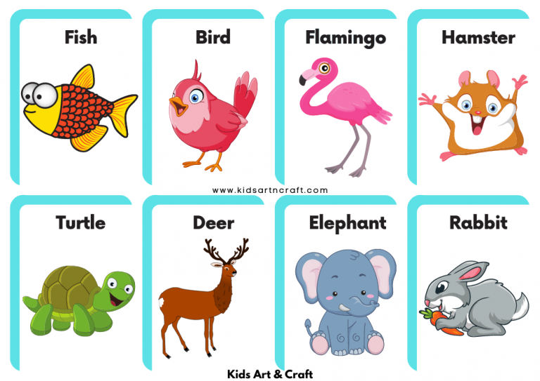 Animals Flashcards For Preschoolers- Free Printable Worksheet - Kids ...