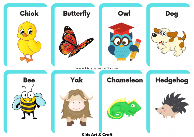 Animals Flashcards For Preschoolers- Free Printable Worksheet - Kids ...