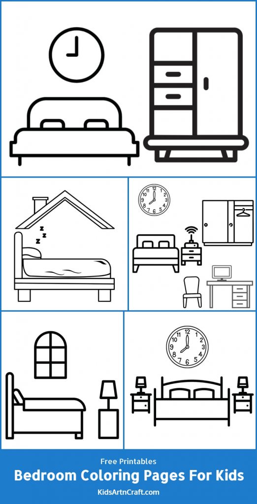 Bedroom Coloring Pages For Kids – Free Printables - Kids Art & Craft