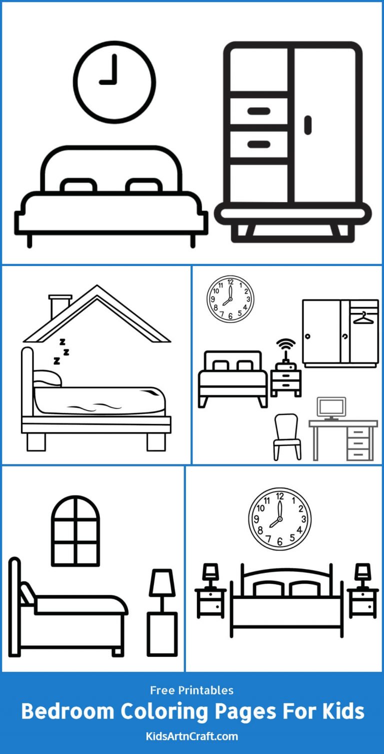 Bedroom Coloring Pages For Kids – Free Printables - Kids Art & Craft