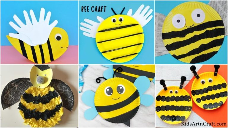 Bee Paper Plate Crafts for Kids - Kids Art & Craft