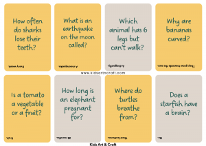 Brain Break Questions Flashcards – Free Printables - Kids Art & Craft