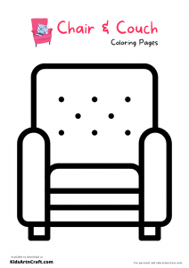 Couch Coloring Pages For Kids – Free Printables - Kids Art & Craft