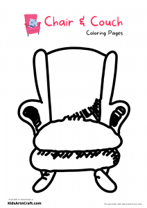 Couch Coloring Pages For Kids – Free Printables - Kids Art & Craft