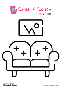 Couch Coloring Pages For Kids – Free Printables - Kids Art & Craft