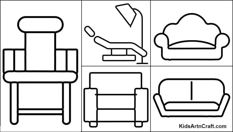 Couch Coloring Pages For Kids – Free Printables - Kids Art & Craft