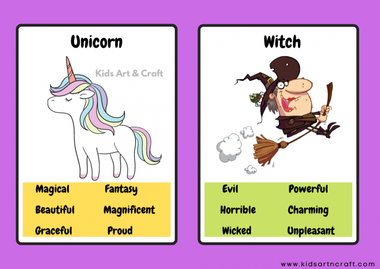 Character Card Prompt Flashcards – Free Printables - Kids Art & Craft