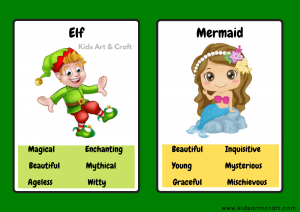 Character Card Prompt Flashcards – Free Printables - Kids Art & Craft