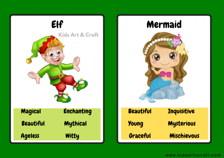 Character Card Prompt Flashcards – Free Printables - Kids Art & Craft