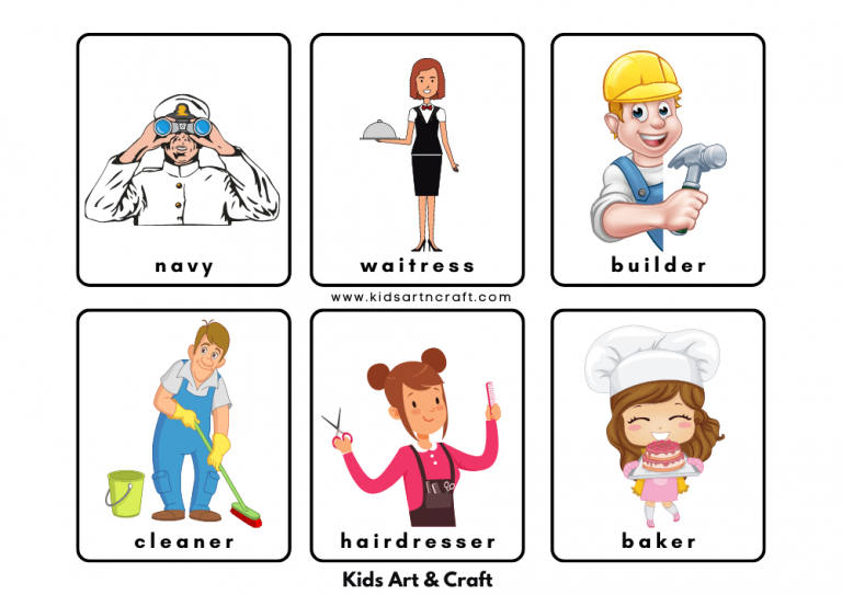 Community Helpers Flash Cards – Free Printables - Kids Art & Craft