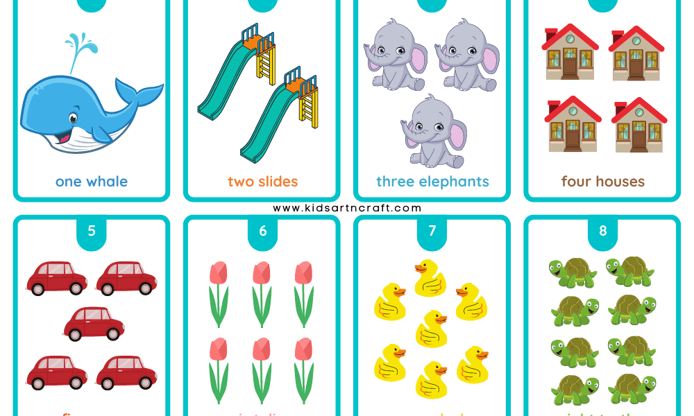 Counting Flashcards For Toddlers – Free Printable Worksheet - Kids Art ...