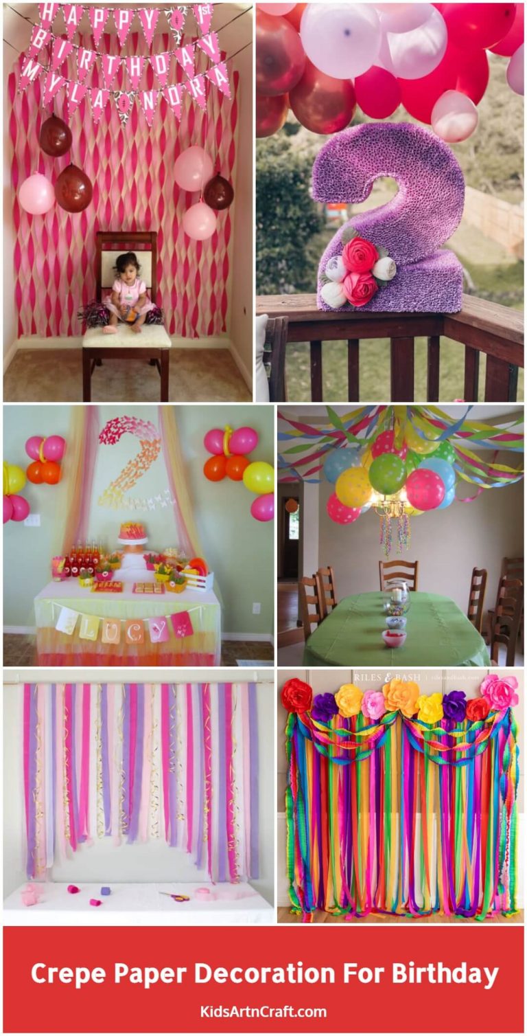 Crepe Paper Decoration for Birthday - Kids Art & Craft