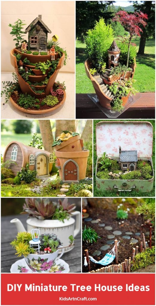 DIY Miniature Tree House Ideas - Kids Art & Craft