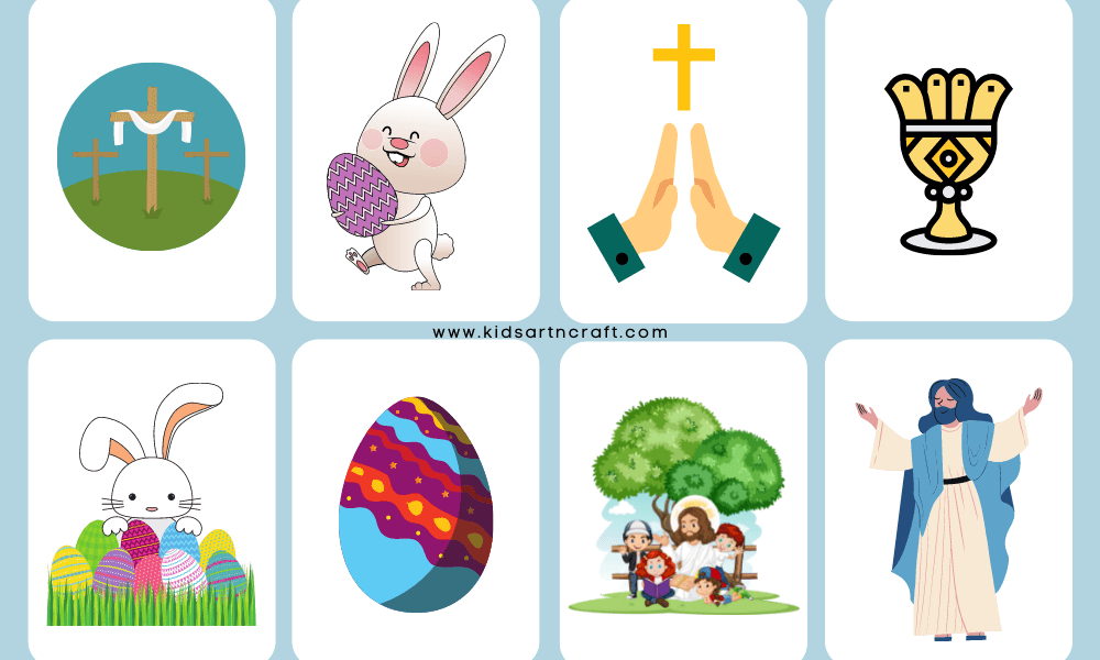 Easter Flashcards For Preschoolers- Free Printable - Kids Art & Craft