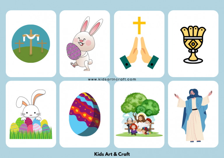 Easter Flashcards For Preschoolers- Free Printable - Kids Art & Craft