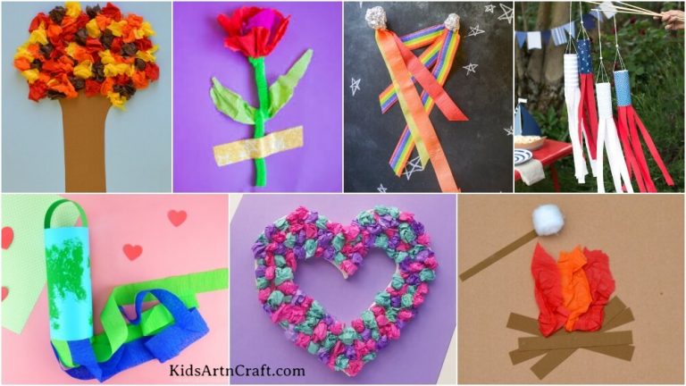 Easy Crepe Paper Crafts for Preschoolers - Kids Art & Craft