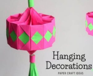 Origami Wall Hanging Paper Flower Craft Ideas - Kids Art & Craft