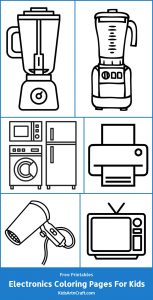 Electronics Coloring Pages For Kids – Free Printables - Kids Art & Craft