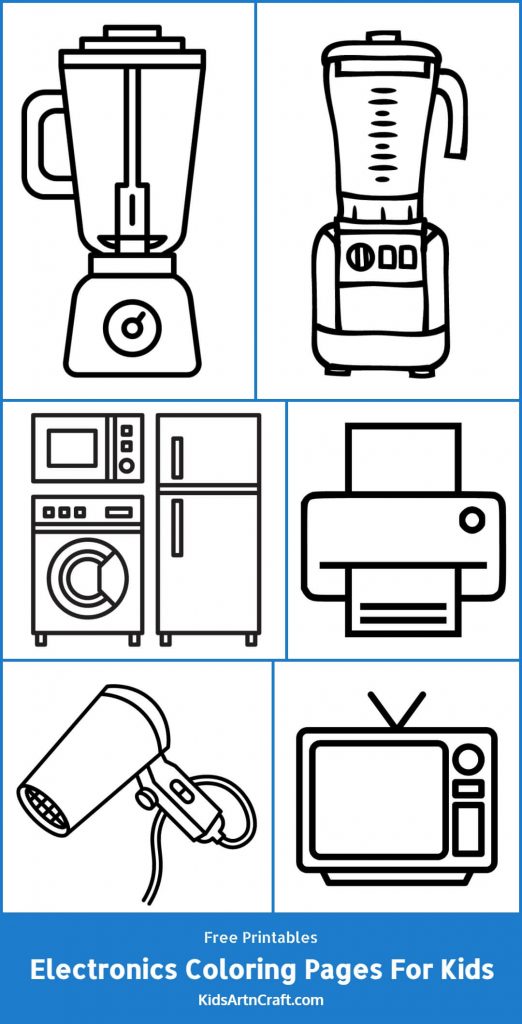 Electronics Coloring Pages For Kids – Free Printables - Kids Art & Craft