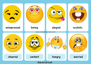 Emotions Flashcards For Kids- Free Printable - Kids Art & Craft
