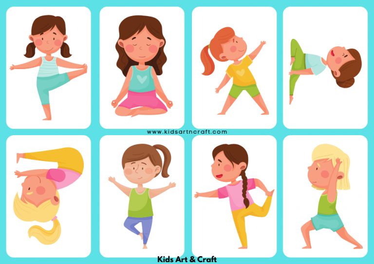 Exercise Flashcards For Kindergarten- Free Printable - Kids Art & Craft