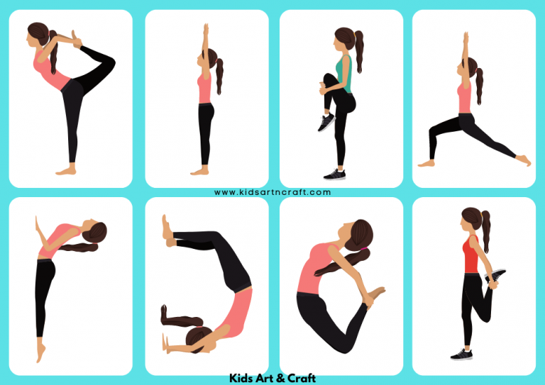 Exercise Flashcards For Kindergarten- Free Printable - Kids Art & Craft