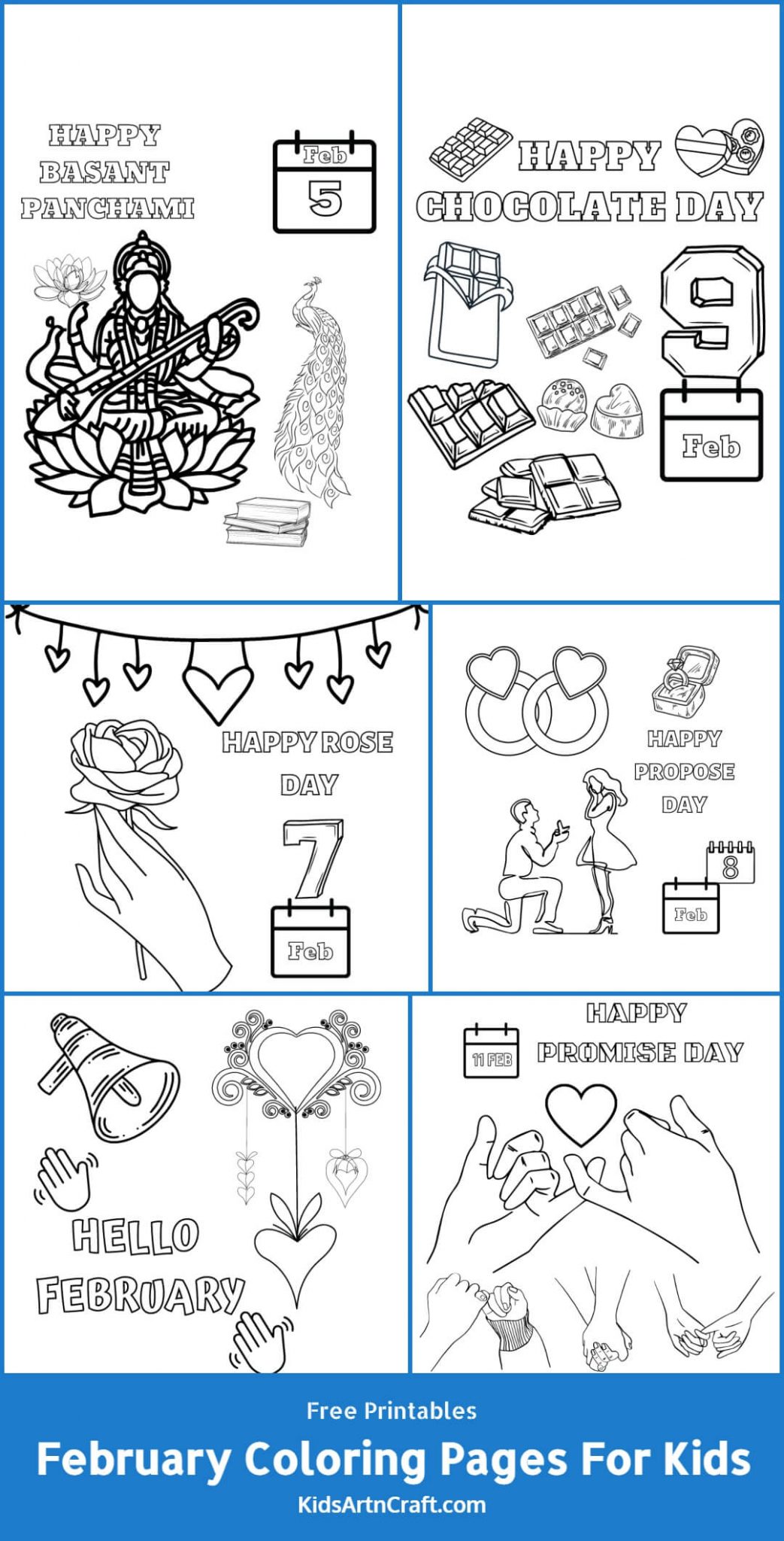February Coloring Pages For Kids – Free Printables - Kids Art & Craft