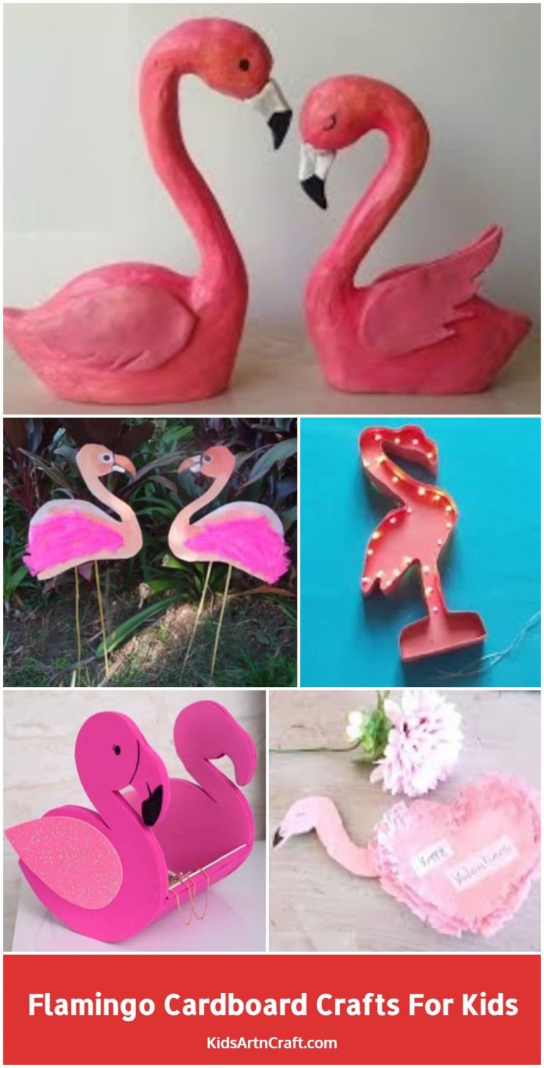 Flamingo Cardboard Crafts for Kids - Kids Art & Craft