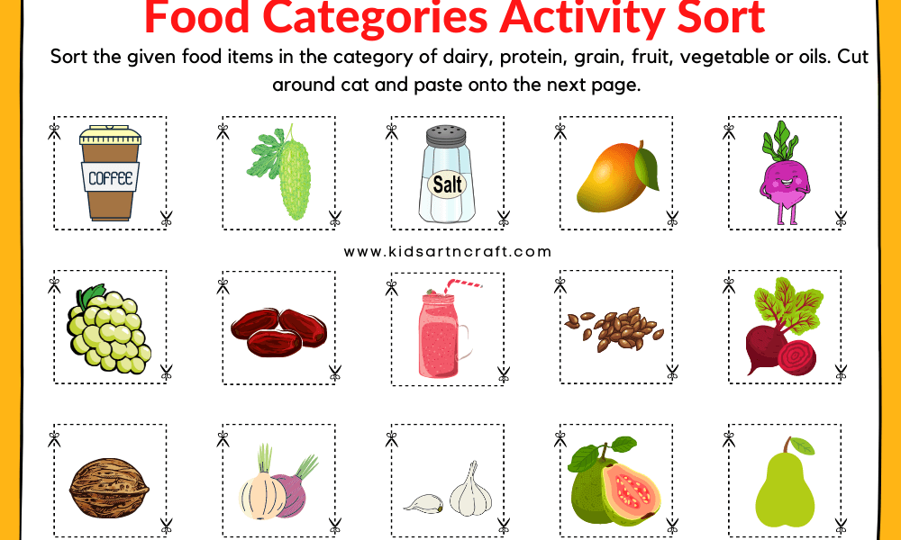 Sorting Categories Worksheet