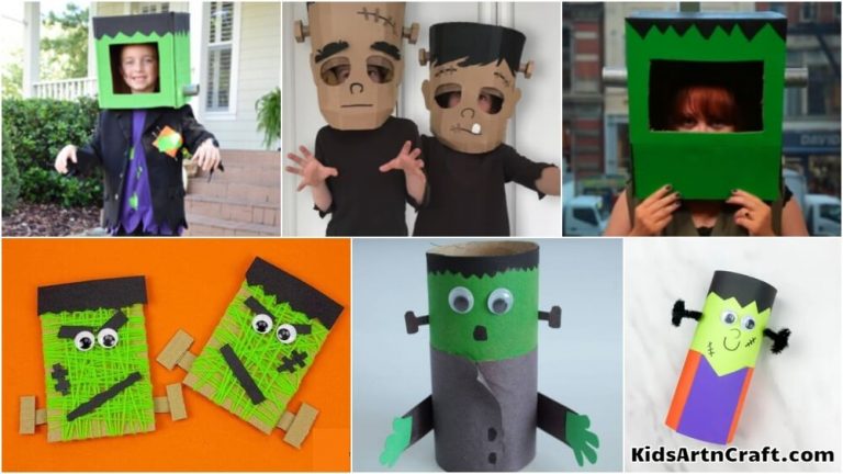 Frankenstein Day Cardboard Crafts for Kids - Kids Art & Craft