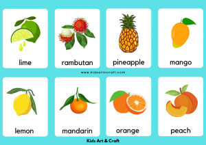 Fruit Flashcards For Toddlers- Free Printable - Kids Art & Craft
