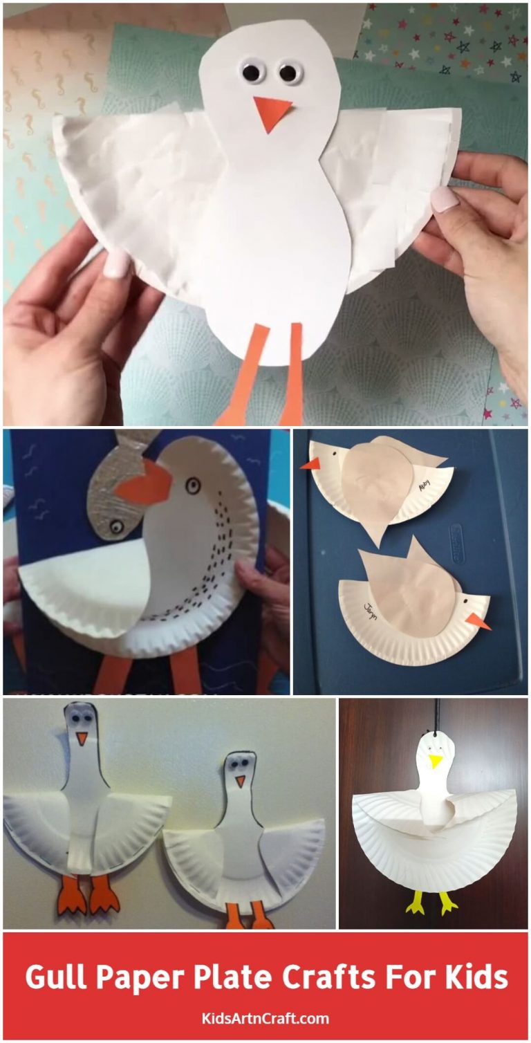 Gull Paper Plate Crafts for Kids - Kids Art & Craft
