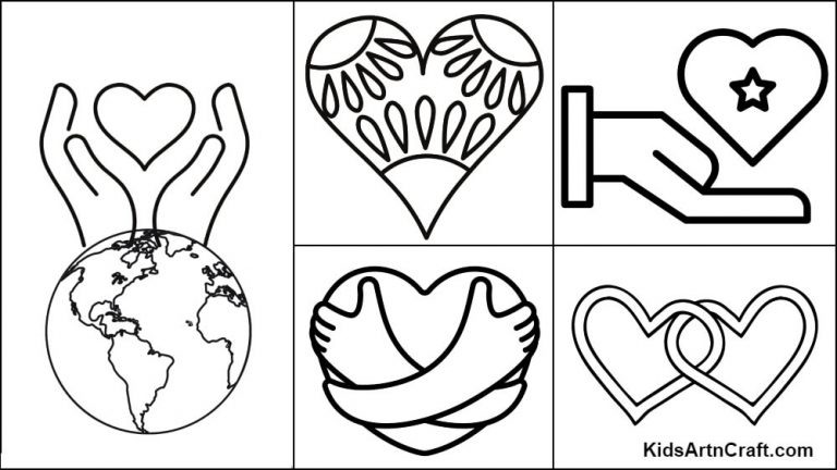 Heart Coloring Pages For Kids – Free Printables - Kids Art & Craft