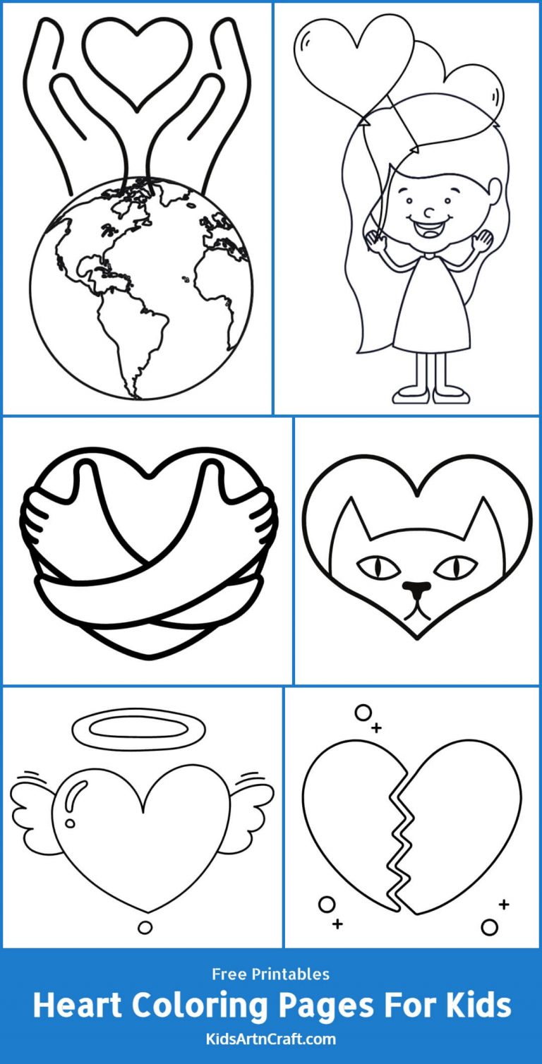 Heart Coloring Pages For Kids – Free Printables - Kids Art & Craft
