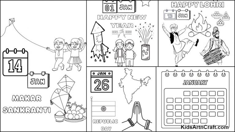 January Coloring Pages For Kids – Free Printables - Kids Art & Craft