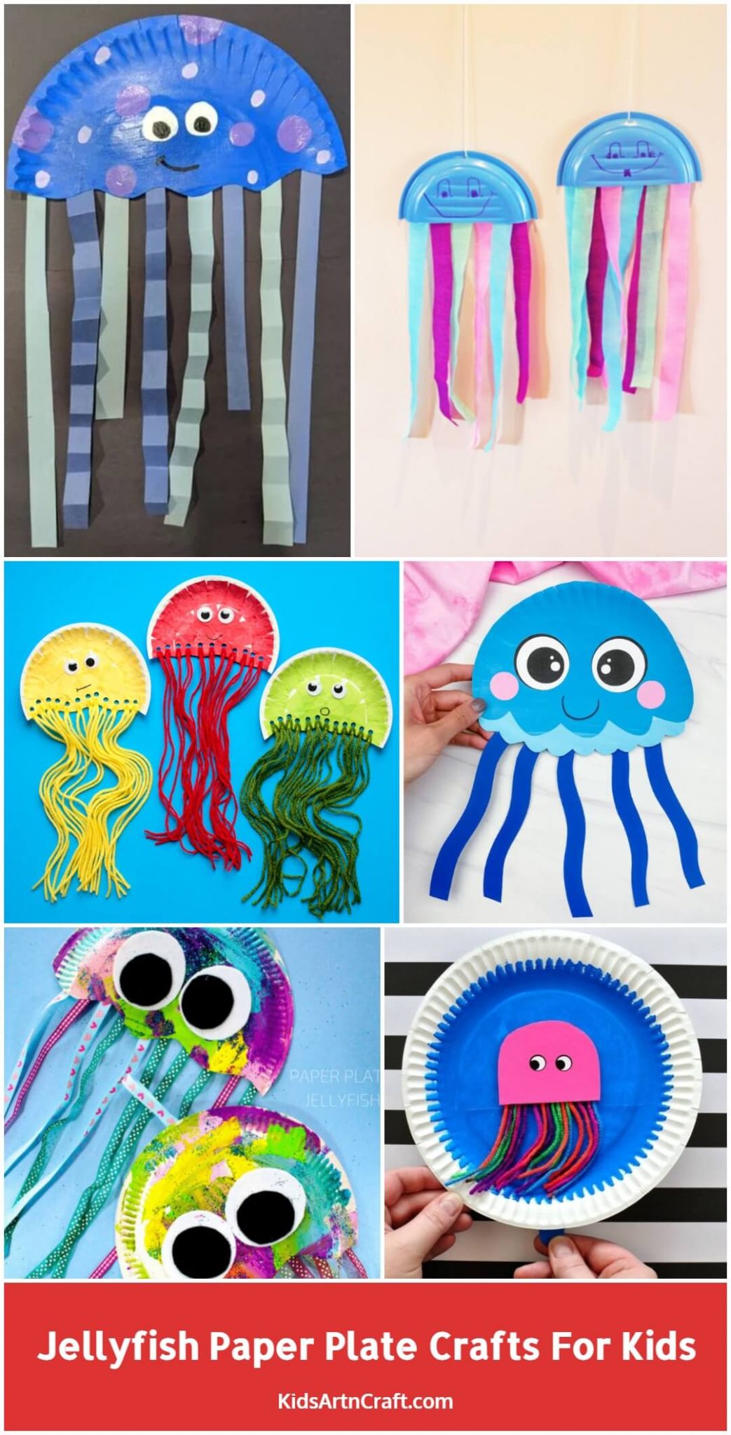 Jellyfish Paper Plate Crafts for Kids - Kids Art & Craft