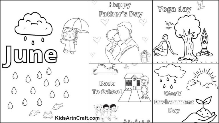 June Month Coloring Pages For Kids – Free Printables - Kids Art & Craft