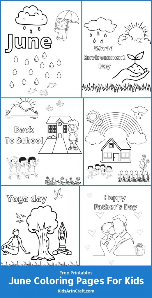 June Month Coloring Pages For Kids – Free Printables - Kids Art & Craft
